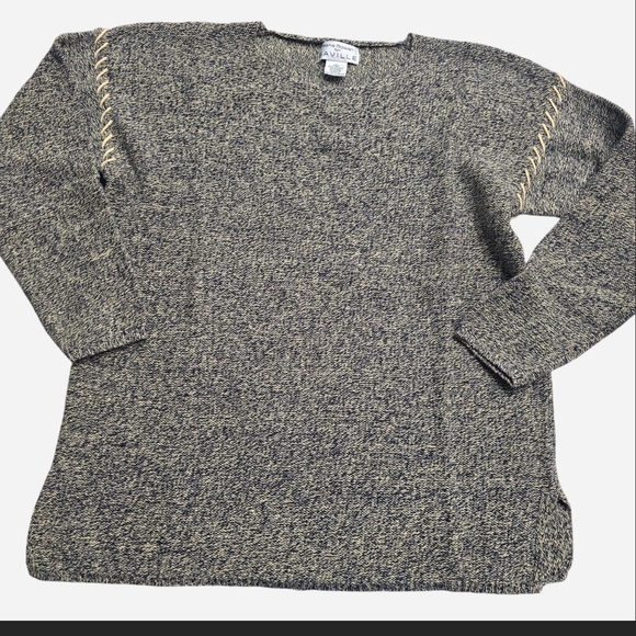Rena Rowan | Sweaters | Rena Rowan Black And Cream Crewneck Sweater ...